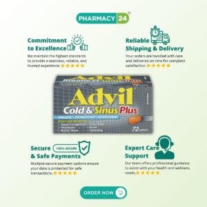 Advil Cold & Sinus Plus Caplets - Pharmacy 24