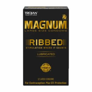 Buy Trojan Magnum Ribbed Lubricated Condoms | Premium Lubricated Condoms