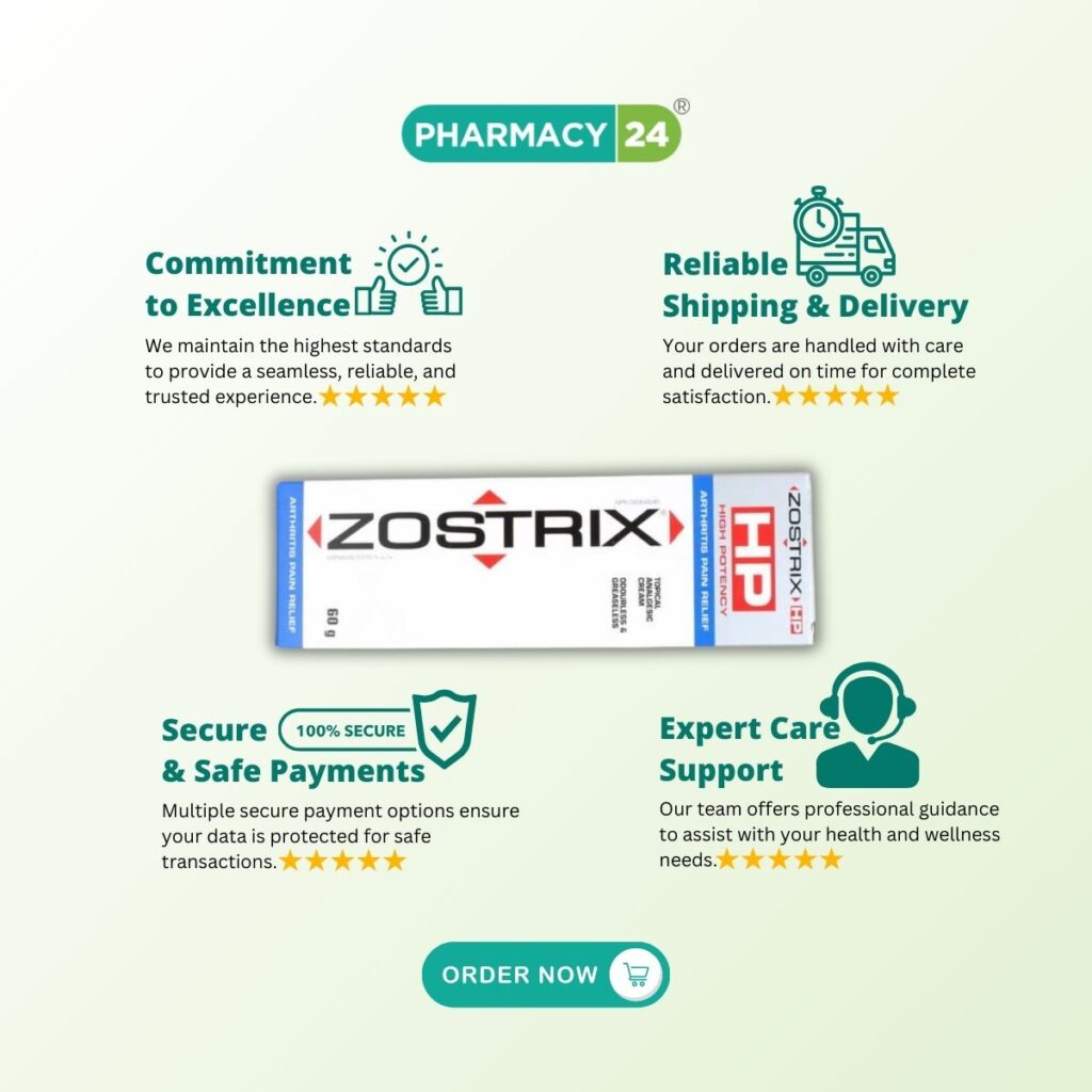 Buy Zostrix Arthritis Pain Relief Cream 60mg - Get Your Relief Today!