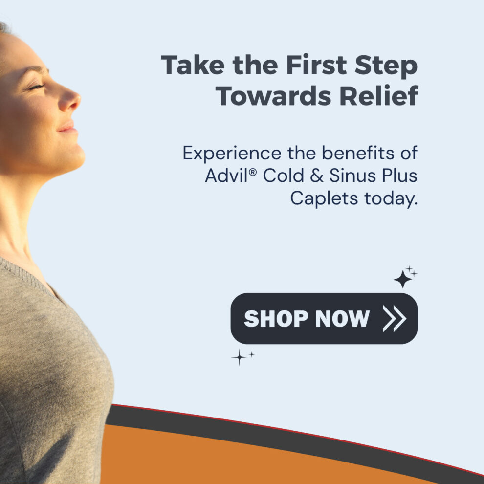 Buy Advil Cold and Sinus Plus Caplets | Effective Non‑Drowsy Cold Relief