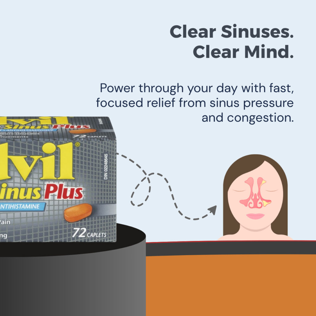 Buy Advil Cold and Sinus Plus Caplets | Effective Non‑Drowsy Cold Relief