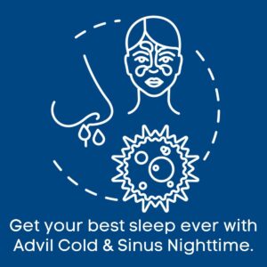 Buy Advil Cold and Sinus Nighttime Caplets for Nighttime Cold and Sinus ...