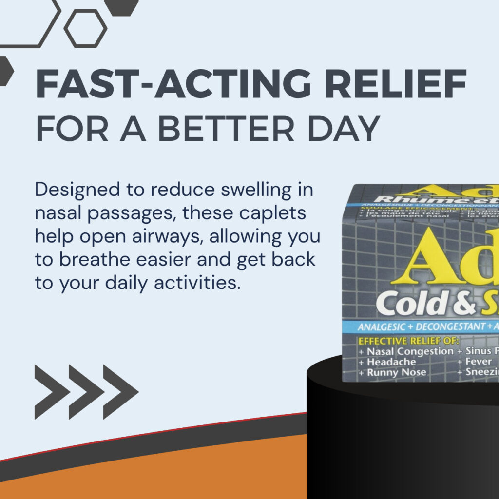 Buy Advil Cold and Sinus Plus Caplets | Effective Non‑Drowsy Cold Relief