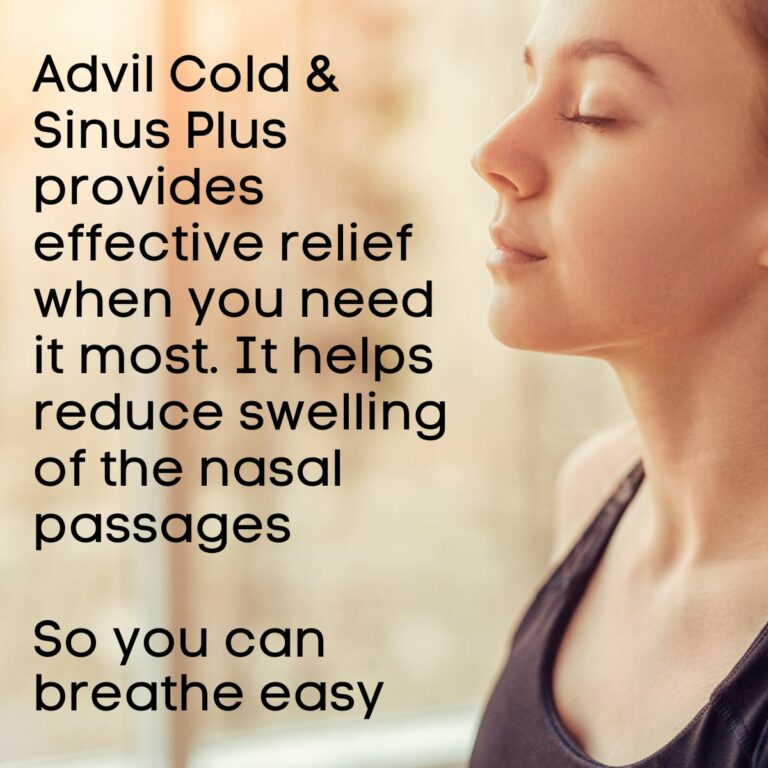 Buy Advil Cold and Sinus Plus Caplets | Effective Non‑Drowsy Cold Relief