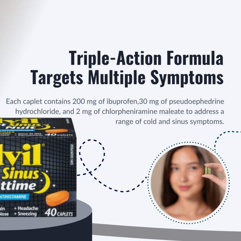 Buy Advil Cold and Sinus Nighttime Caplets for Nighttime Cold and Sinus ...