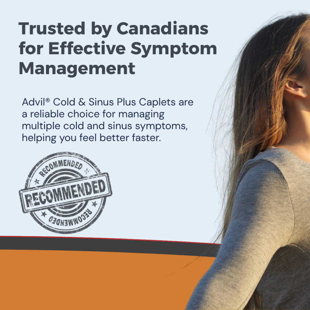 Buy Advil Cold and Sinus Plus Caplets | Effective Non‑Drowsy Cold Relief