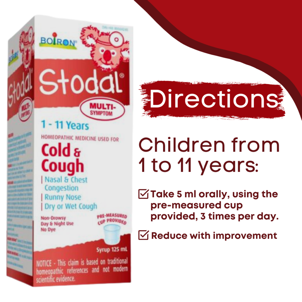 Boiron Stodal Cold & Cough Syrup for Multi-Symptom Children - Pharmacy 24