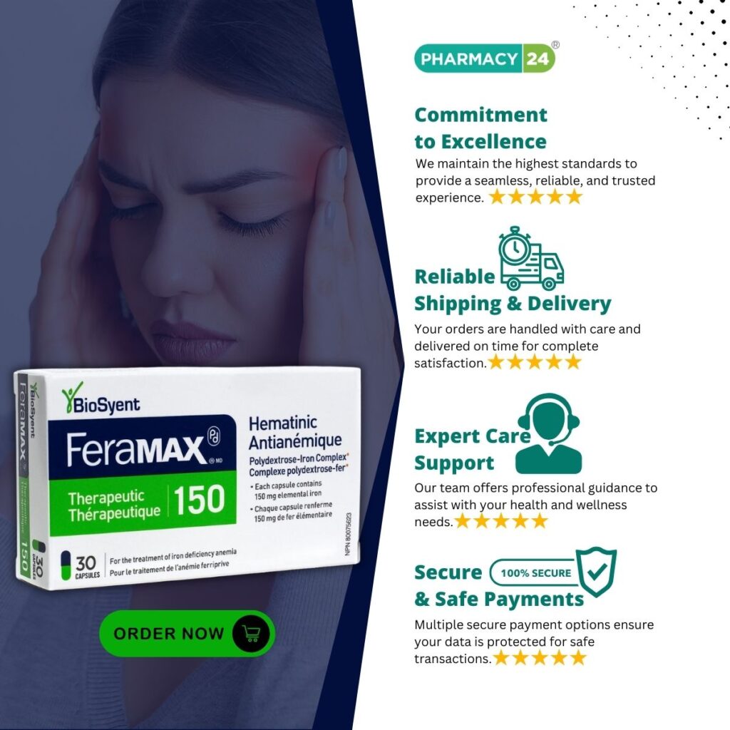Buy FeraMAX 150 Capsules | The Superior Iron Supplement in Canada