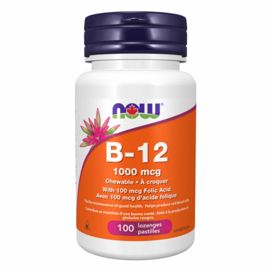 B-12 1,000 mcg Chewable Lozenges (Now Foods) - Pharmacy 24