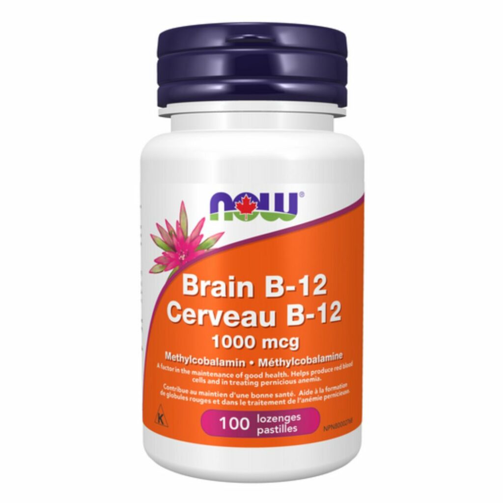 Brain B-12 with 1,000 mcg Methylcobalamin Lozenges (Now Foods ...