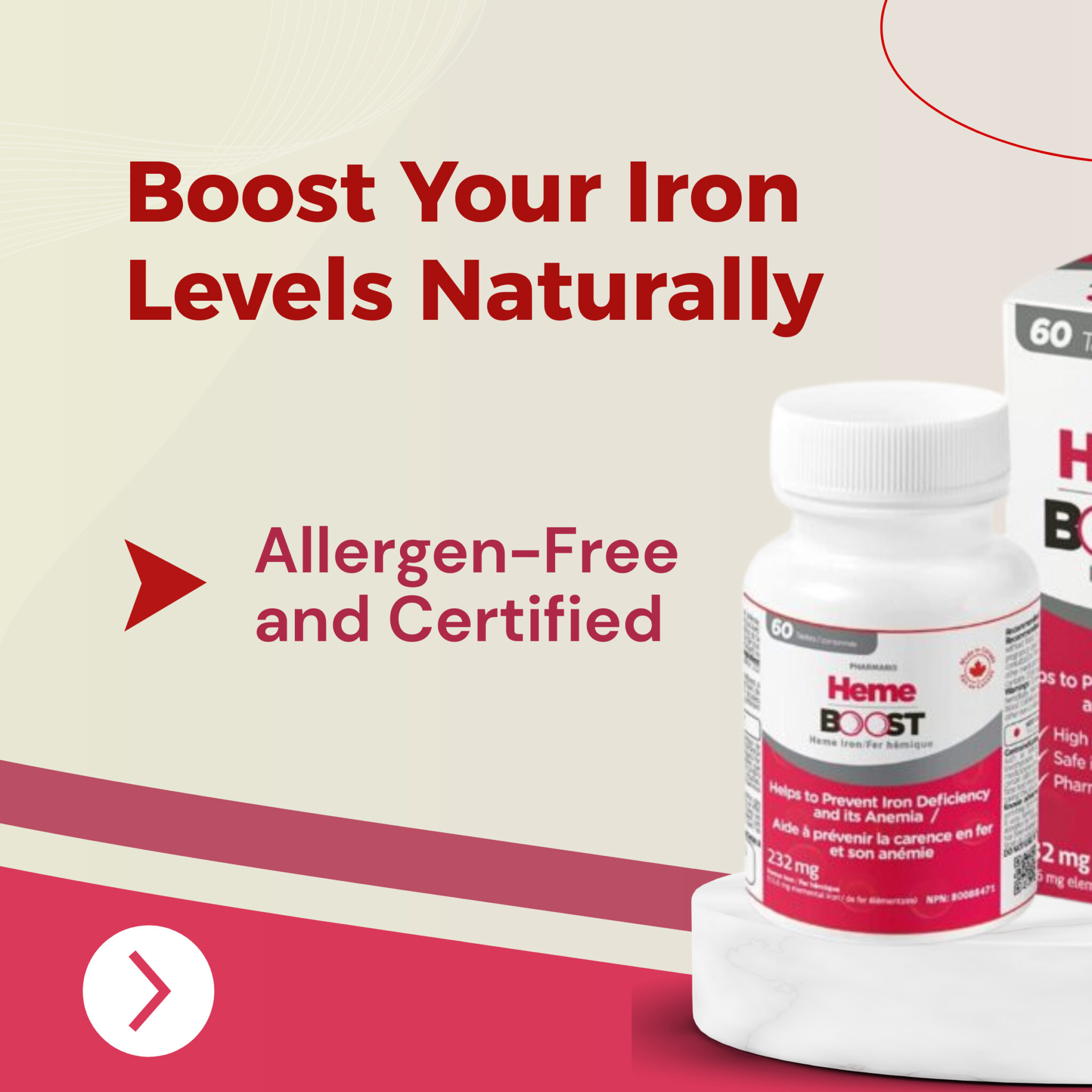 Buy Hemeboost Iron Supplement [11.6mg Elemental Iron & 232mg ...