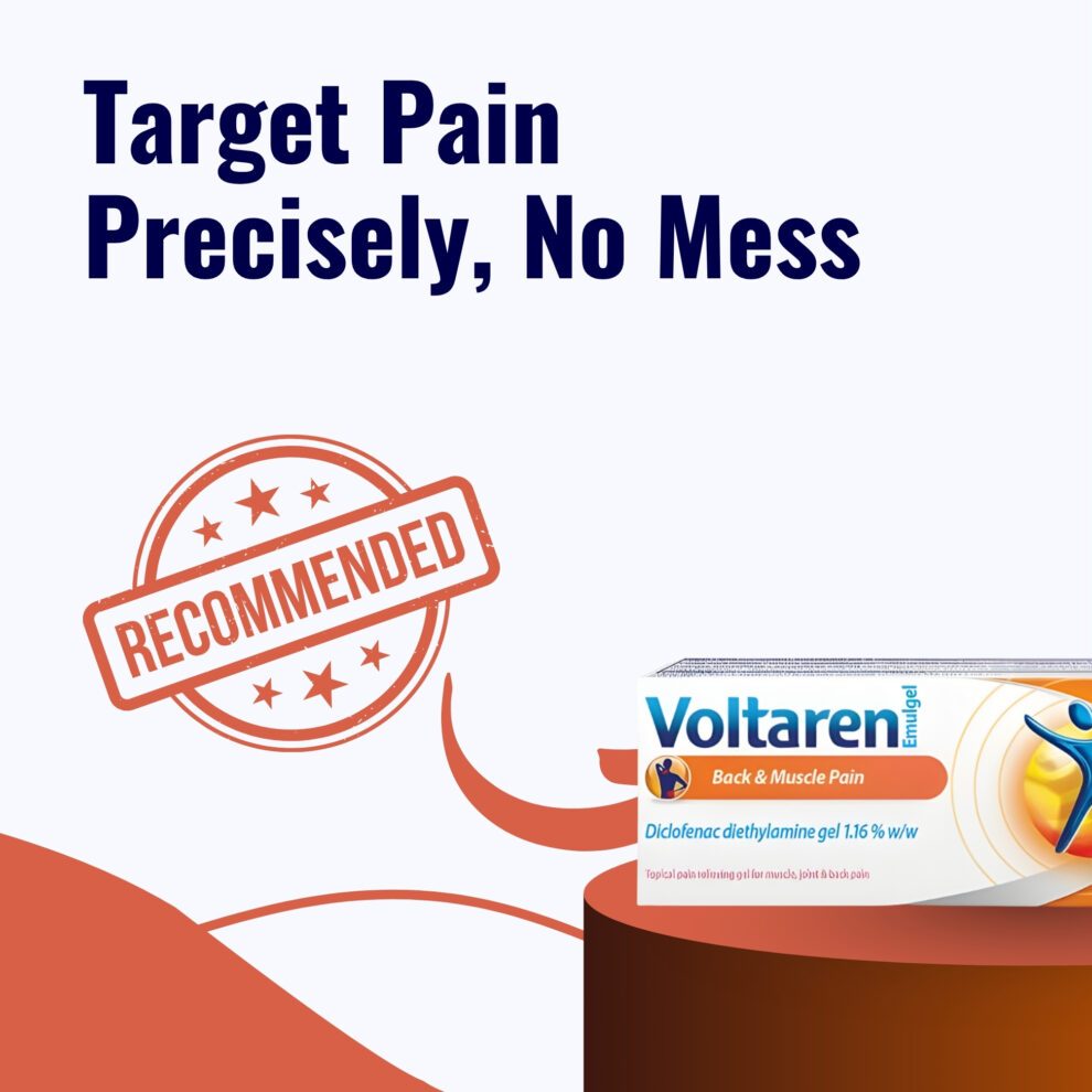 Voltaren Emulgel Back & Muscle Pain | No Mess Applicator - Pharmacy 24