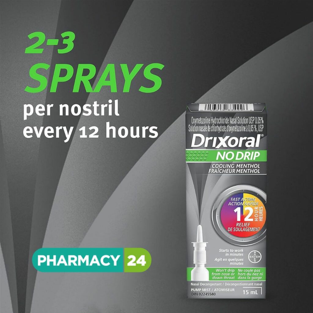BUY DRIXORAL NO DRIP WITH MENTHOL NASAL DECONGESTANT | Pharmacy 24