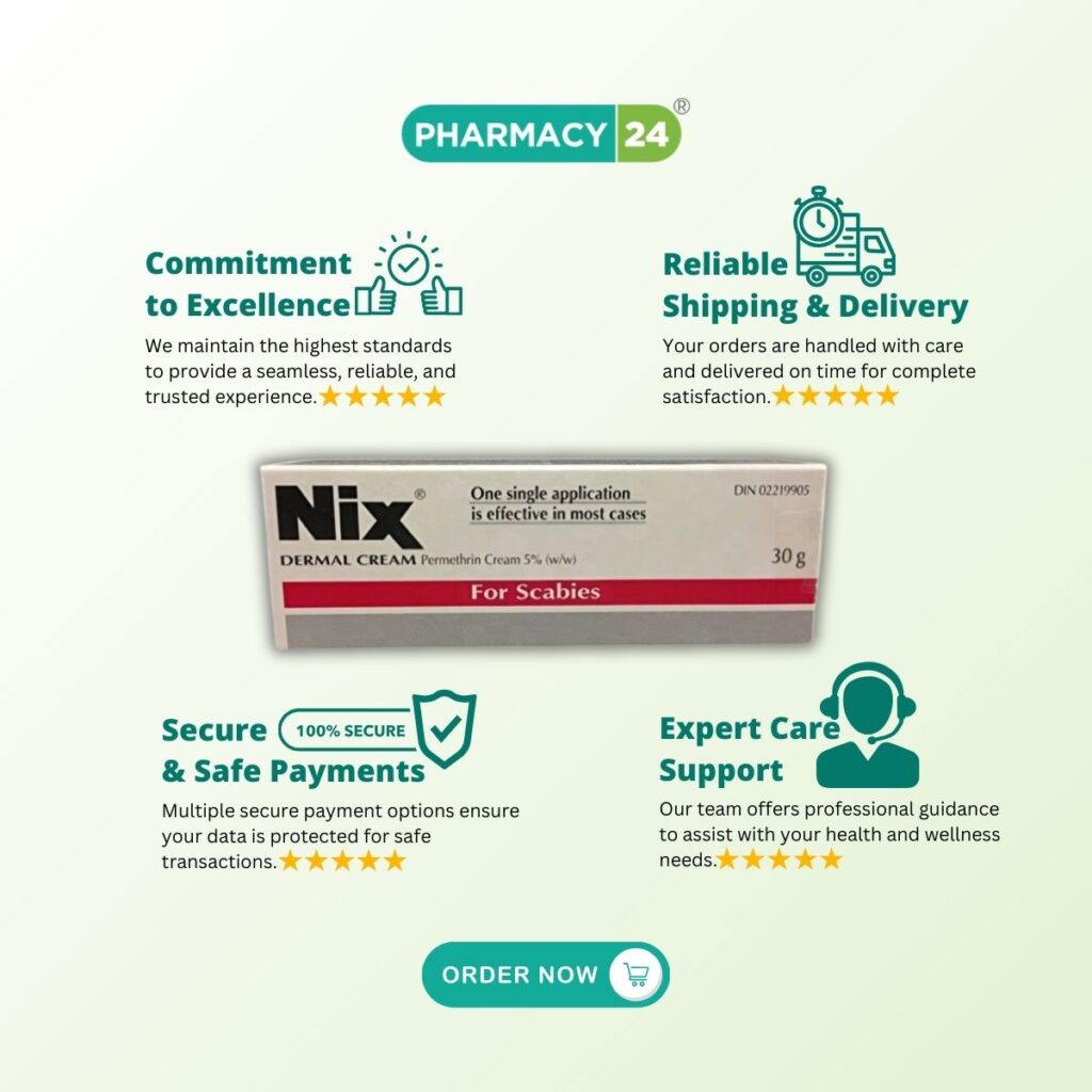 Buy Nix Dermal Cream 30g [Permethrin 5%] - Pharmacy24®