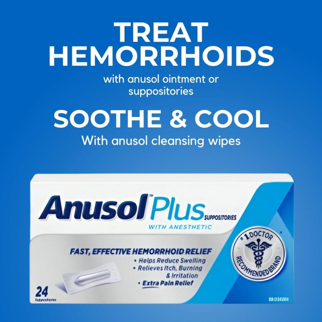 Buy Anusol Plus Hemorrhoidal Suppositories | Fast Hemorrhoid Relief