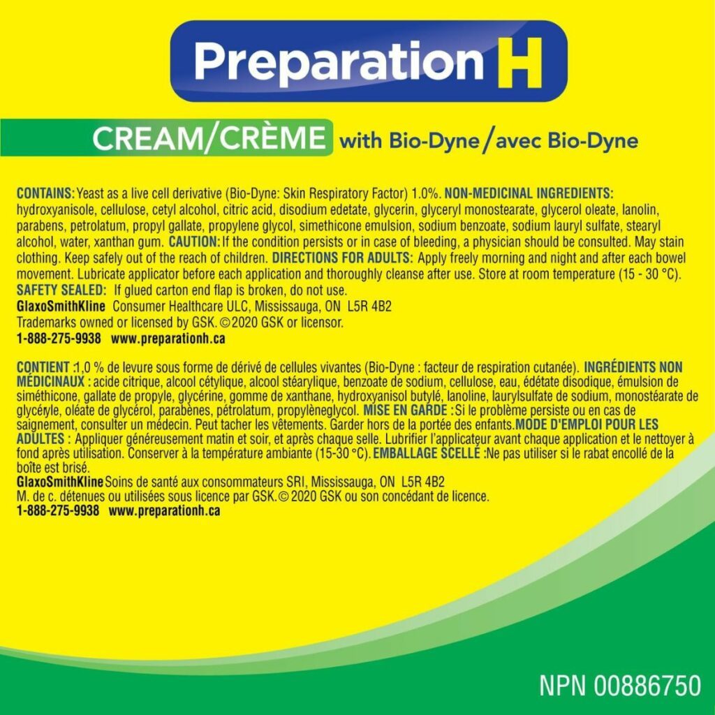 Buy Preparation H Multi-Symptom Pain Relief Cream | Pharmacy24