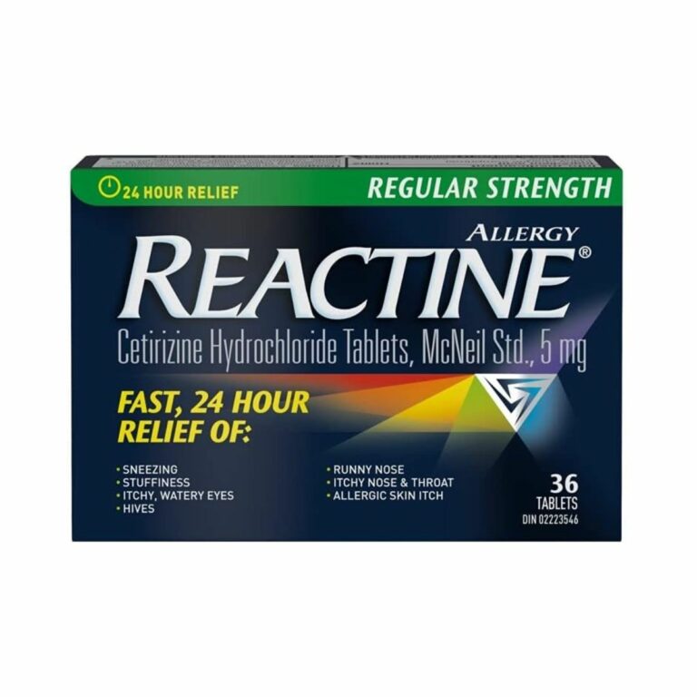 Shop Reactine Regular Strength for 24-Hour Non-Drowsy Allergy Relief ...
