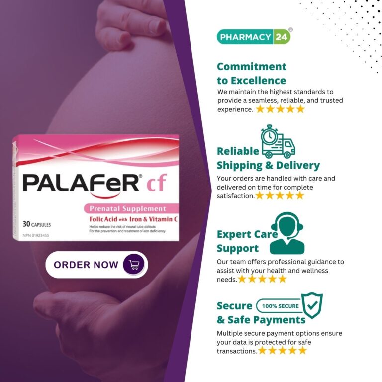 Buy Palafer CF Prenatal Supplement – Folic Acid, Iron & Vitamin D | 30 ...