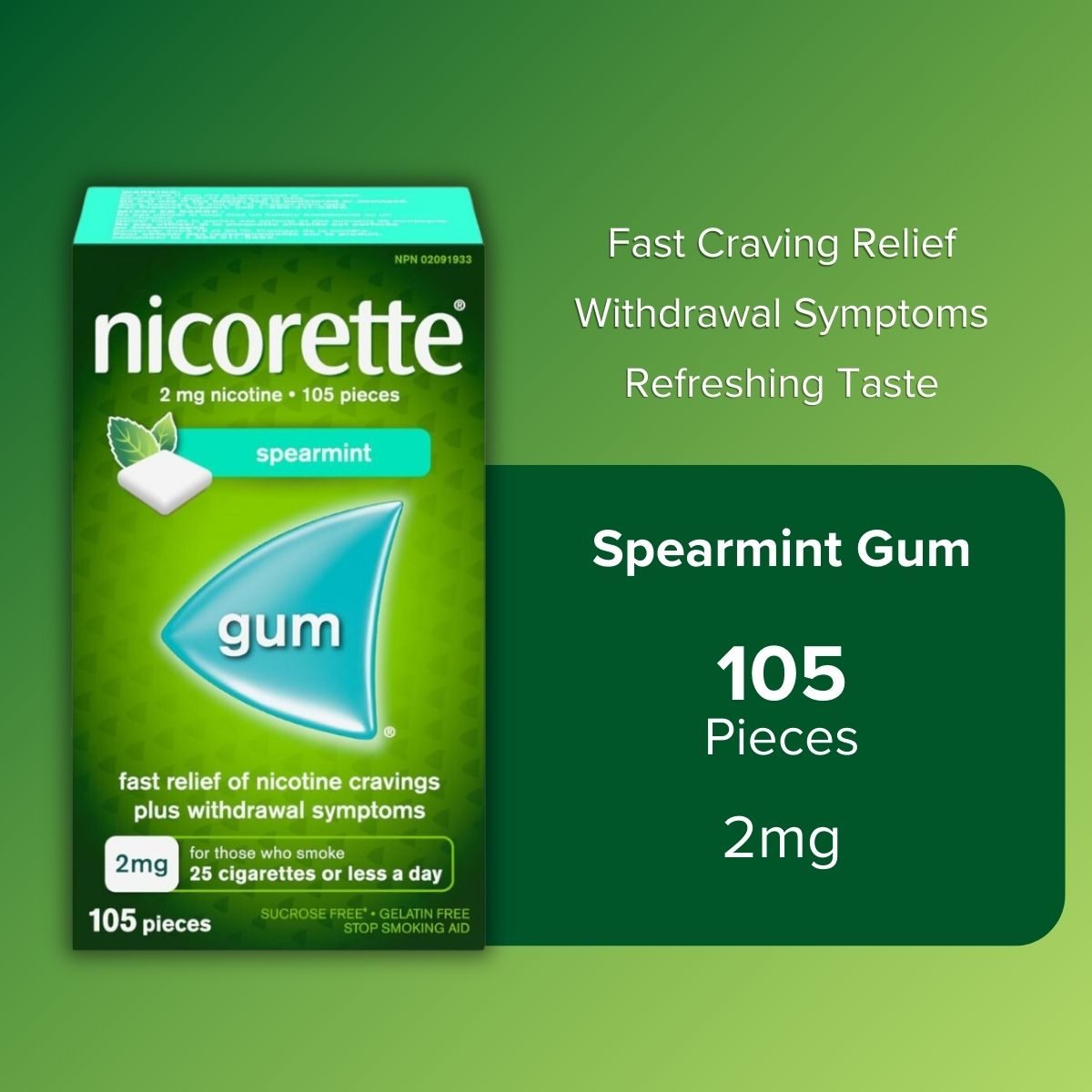 Buy NICORETTE Smoking Cessation Gum Spearmint Flavor | Quit Smoking Today